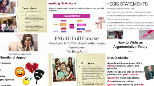 ENG4U - Grade 12 - English - Diverse Voices & Literary Lenses - Full Course