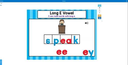 Long E Vowel Teams Phonics Boom Cards Digital Task Cards by First Thinkers
