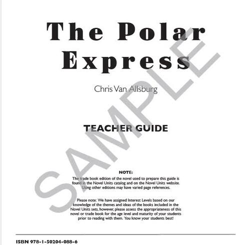 The Polar Express Novel Units® Teacher Guide Novel Study | TPT