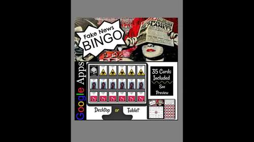 Fake News, Propaganda, Media Literacy Activity BINGO Game Print and Digital