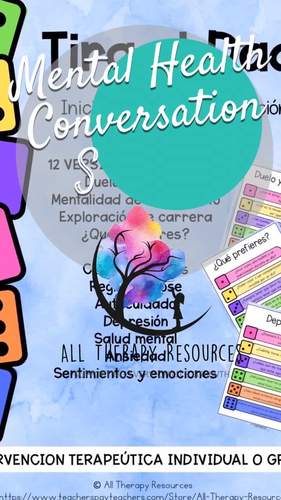 MENTAL HEALTH AWARENESS CONVERSATION STARTERS - Game - SPANISH VERSION