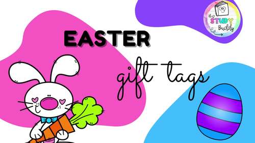 Easter Spring Editable Gift Tags by Always Bee Reading | TPT