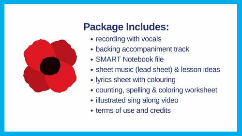 Remembrance Day Song & Activities: Classroom & Performance: Steady Beat