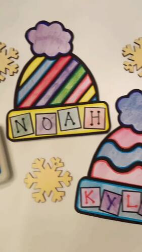 Winter Name Hat Craft Activity | Winter Holiday Snow Craft by ...