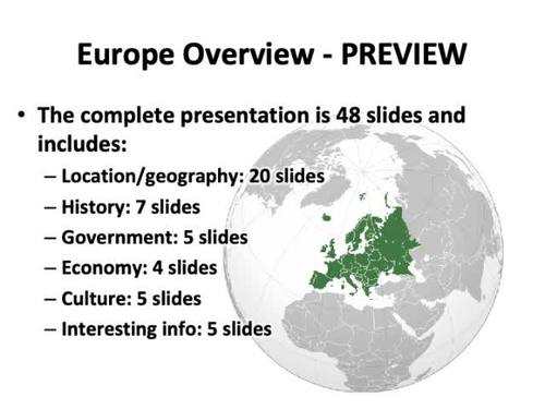 Europe Geography and History Presentation | TPT