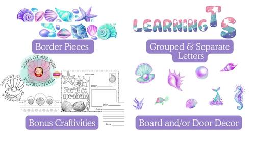 *Shell-abrate Learning Complete Board/Door Kit & Activities + Bonus SVG ...