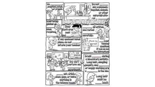 Lab Safety Rules Doodle Notes & Quiz | Science Lab Safety Activity NGSS