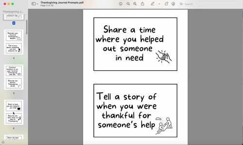 Thanksgiving Journal Prompts by Monica Burns - ClassTechTips | TPT