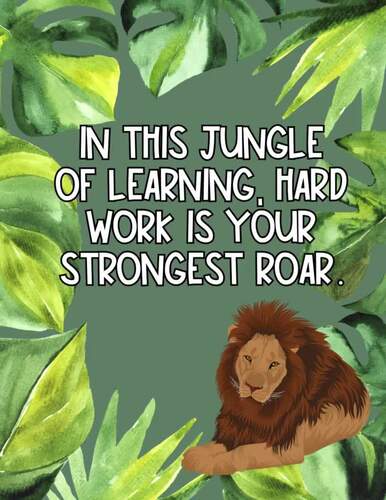 Jungle Classroom Posters l 10 Editable Jungle Themed Class Posters