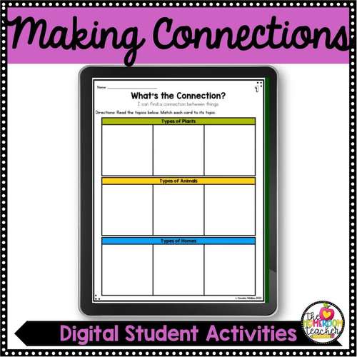 Making Connections Worksheets and Activities Digital Google Slides
