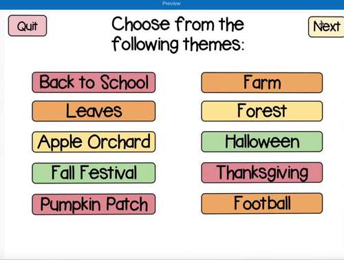 Fall Busy Picture Scenes Speech Therapy Boom Cards™ and Printable Fall ...