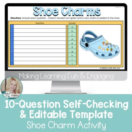 Editable Self-Checking Template - Digital Resources - BUNDLE Shoe Charms