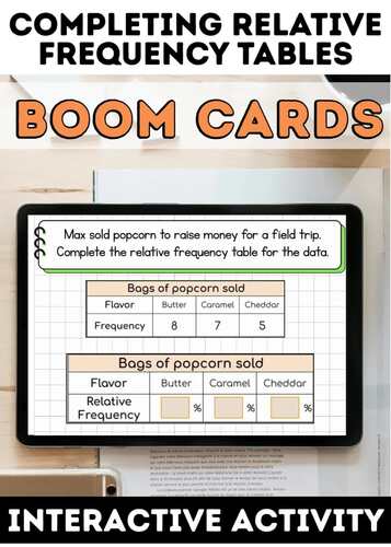 Relative Frequency Tables | Boom Cards™ | Data & Probability Practice