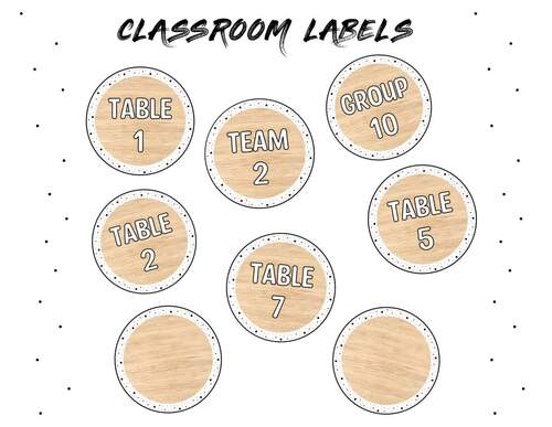 Table numbers, table, team, group numbers, classroom table numbers ...