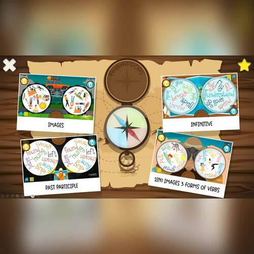 Irregular Verbs Spot it/PowerPoint Dobble Games /ESL/EFL Grammar Game