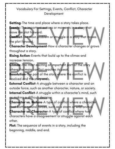 4th Grade BEST ELA Academic Vocabulary Matching Card Test Prep FAST R.1.1