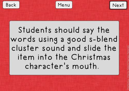 Cluster Reduction Articulation Christmas S Blends Boom Cards Speech Therapy