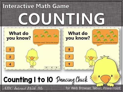 Counting to 10 Number Sense Game Interactive Math Game {Dancing Chick}