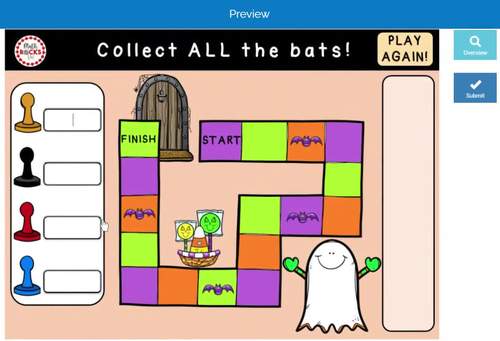 Halloween Open-Ended Game Board Boom Cards™ | Digital Activity| 3rd Grade