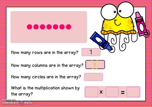 Array Multiplication Table 7 Boom Cards™ Distance Learning by Creating ...