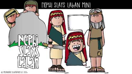 Nephi slays Laban clip art, LDS, Book of Mormon Mini by Melonheadz Clipart