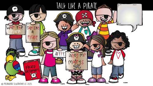 Talk Like a Pirate clip art, parrot COLORED Version by Melonheadz Clipart