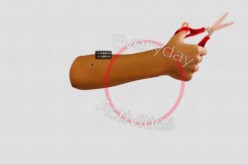 Stock Photo Person Of Color Holding Scissors Right Hand Back Side