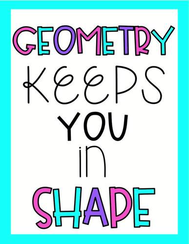 Math Posters - Math Classroom Decor in Brights by Magic of Teaching