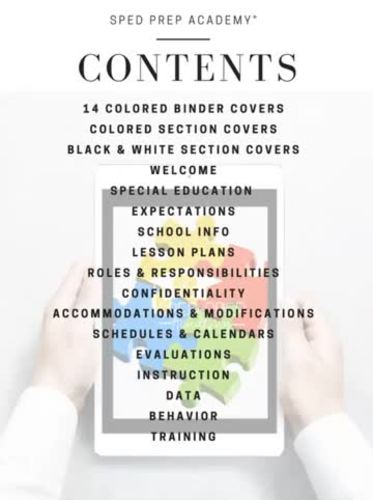 Paraprofessional Handbook-Training Binder for Special Education | TPT