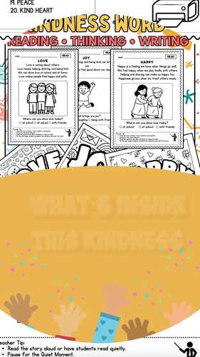 Kindness Word Journey | Short Kindness Stories & Posters | K–3 | TPT