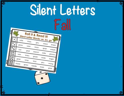 Silent Letter Roll It Read It Words & Sentences Game Cards | TPT