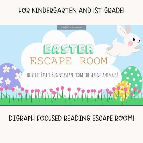 Easter Escape Room for Kindergarten | Spring Digraph Digital Activities