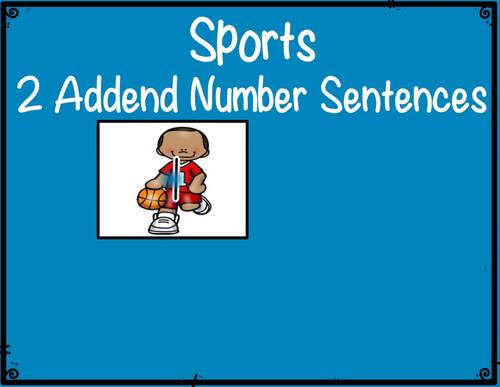 Sports Build 2 Addend 0-20 Addition & Subtraction Number Sentence