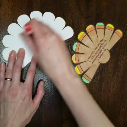 Thankful Turkey Fan Craft, Kids Thanksgiving Sunday School Bible Lesson ...