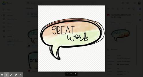 Digital Stickers for Google Classroom™ and Seesaw™ motivational stickers