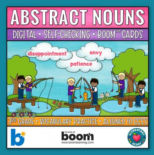 Abstract Nouns - Boom Cards - 3rd Grade - Interactive - Digital Resource