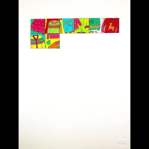 Christmas Collaborative Coloring Poster - Ugly Sweater Bulletin Board ...