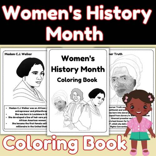 Women's History Month coloring book -March Coloring Book by Little ...