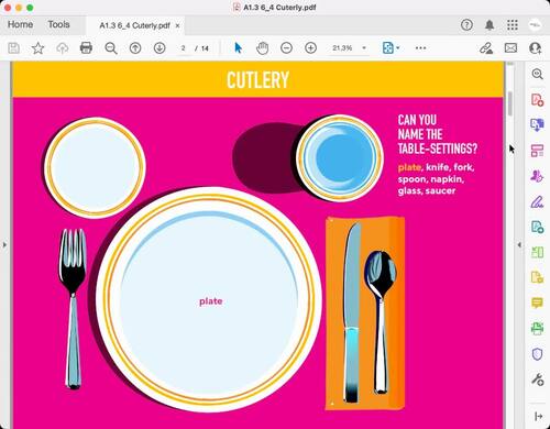 ESL Beginners Lesson: Learn the Cutlery in English by ESL Class Workshop