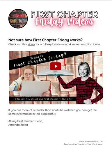 2025 First Chapter Friday Read-Aloud Videos | Middle School Reading ...
