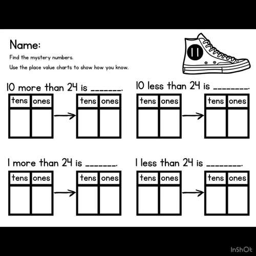 Adding 10 More & 10 Less Within 100 | Fluency Assessment | 1st Grade 1 ...