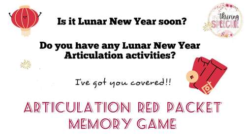 Articulation Activity – Red Packet Memory Game for Chinese New Year