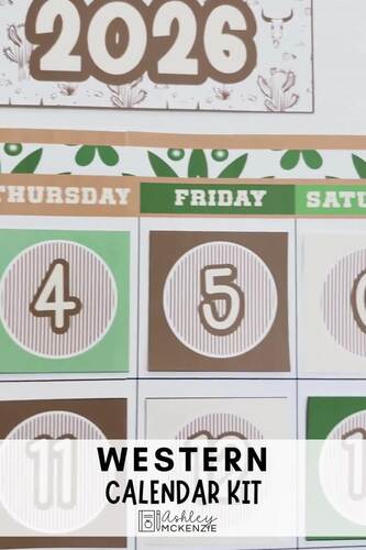 Flip Calendar | Wall Calendar Kit with Weather | Western Theme ...