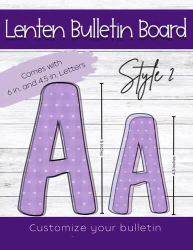 Ash Wednesday & Lent Bulletin Board Set | Customizable Catholic ...