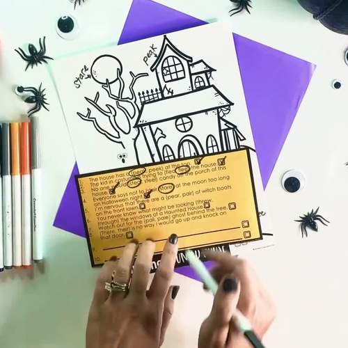 Homophones Set the Scene Grammar Practice Haunted House by Amelia Capotosta