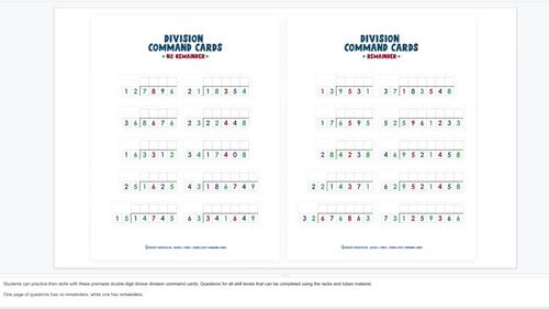 Montessori Digital Division Lesson | Racks and Tubes Double Digit Board ♥
