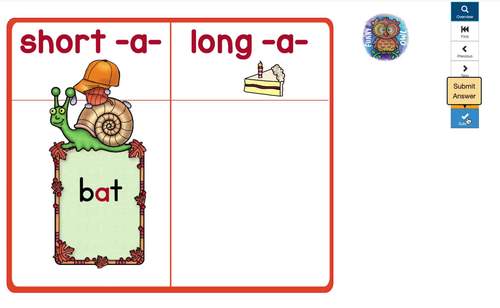 CVC & CVCE LONG AND SHORT VOWELS FALL PHONICS ESL BOOM CARDS LONG A ...