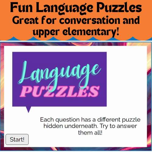 Language Puzzles Boom Cards for Speech Therapy by Language Playroom