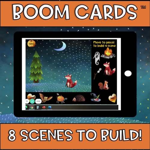Boom Cards Halloween Play Scenes by Sunny Day Speech | TPT
