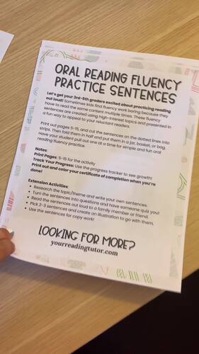 Grade Reading Fluency Sentences - Back to School 3rd 4th 5th | TPT